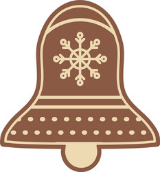Christmas gingerbread bell homemade cookies Vector Image