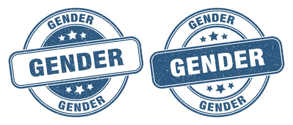 Gender stamp gender label round grunge sign Vector Image