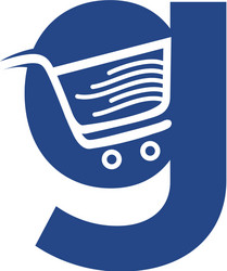 Letter g shopping logo design Royalty Free Vector Image