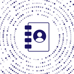 Blue address book icon isolated on white Vector Image