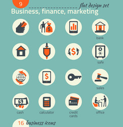 Business icon set software and web development Vector Image