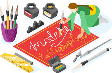 Handwriting practice basic writing skills early Vector Image