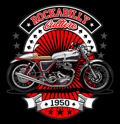 Classic motorcycle for template Royalty Free Vector Image