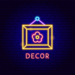 Painting neon label Royalty Free Vector Image - VectorStock