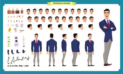 Male body template front Royalty Free Vector Image