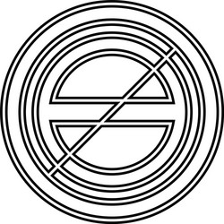 Neon halogen symbol type cooking surfaces sign Vector Image