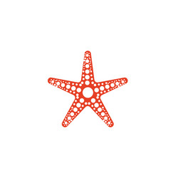 Star fish logo flat design Royalty Free Vector Image