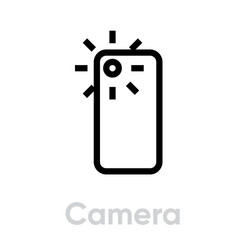Smartphone camera screen icons Royalty Free Vector Image