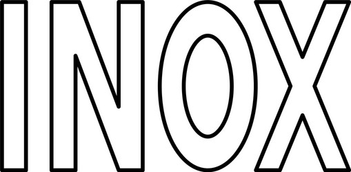 Inox inscription symbol type cooking surfaces Vector Image