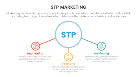 Stp marketing strategy model for segmentation Vector Image