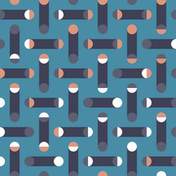 Geometric regular circles and rectangles pattern Vector Image