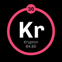 Krypton chemical element Royalty Free Vector Image