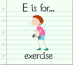 Flashcard letter e is for eggs Royalty Free Vector Image