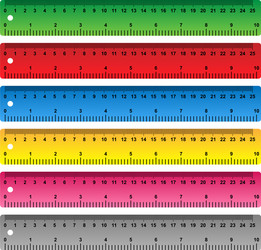 Rulers in centimeters inches Royalty Free Vector Image