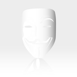 White mask anonymous Royalty Free Vector Image