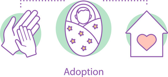 Adoption concept icon Royalty Free Vector Image