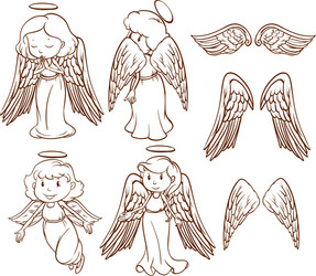 Beautiful Angels Vector Images (over 15,000)