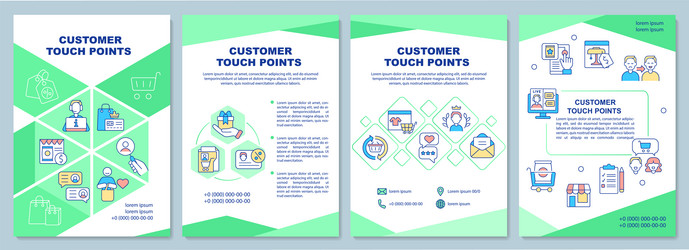 Client service brochure template Royalty Free Vector Image