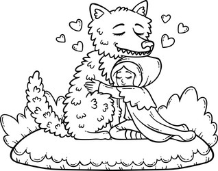 Big Red Riding Hood Vector Images (44)