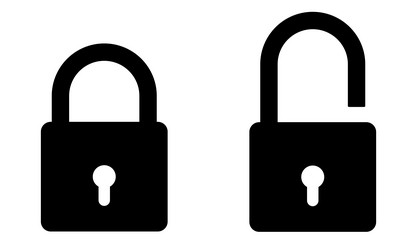Padlock black and white of Royalty Free Vector Image