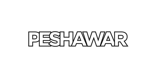 Peshawar in the pakistan emblem design Royalty Free Vector