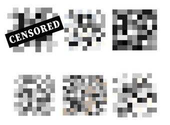 Censored Uncensored Black Vector Images (over 110)