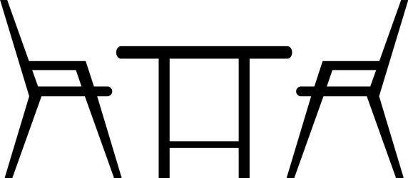 Table chair symbol Royalty Free Vector Image - VectorStock