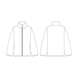 Template zip jacket flat sketch design outline Vector Image