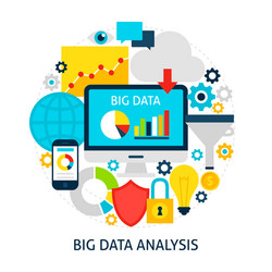 Data analytics infographic Royalty Free Vector Image