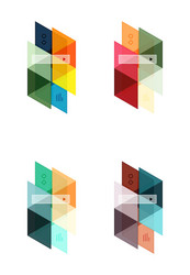 Blank triangle infographic backgrounds Royalty Free Vector
