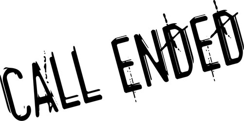 Call ended stamp on white Royalty Free Vector Image