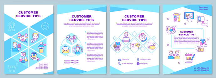 Client service brochure template Royalty Free Vector Image