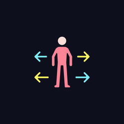 Happy Introvert Inside Bubble Of Personal Space Vector Image