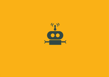 Robotics logo made in a minimalist style Vector Image