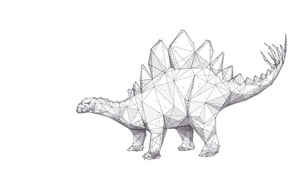One continuous line drawing dinosaurs animal Vector Image