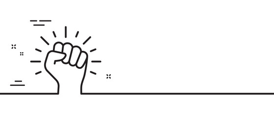 Empower line icon empowerment strength sign Vector Image