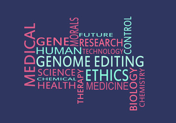 Genome editing regulating and targeting words Vector Image