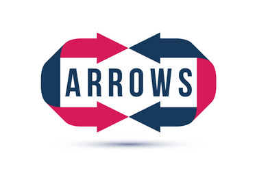 Loop arrows logo or sign double refresh Royalty Free Vector