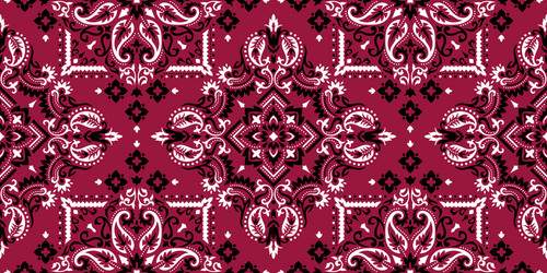 Rectangular seamless bandana print design Vector Image