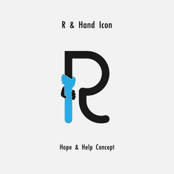 Creative r letter icon abstract logo design Vector Image