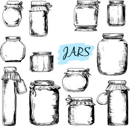 Jars with labels Royalty Free Vector Image - VectorStock