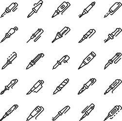 Braze icons set simple style Royalty Free Vector Image