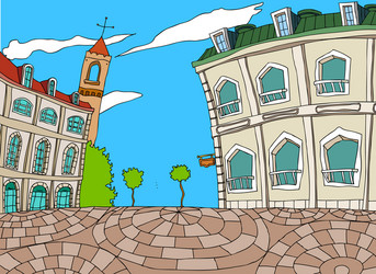 Townscape Urban Sketch Vector Images (94)
