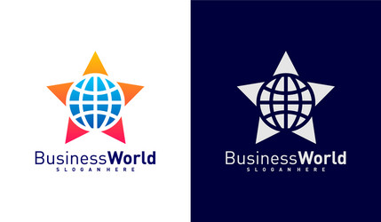 World star logo template creative Royalty Free Vector Image