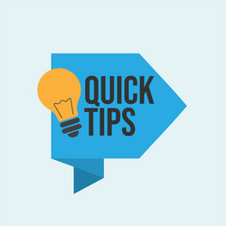 Colorful tip label flat design Royalty Free Vector Image