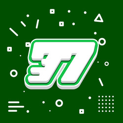 Number 77 line speed icon Royalty Free Vector Image