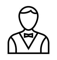 Butler line icon Royalty Free Vector Image - VectorStock
