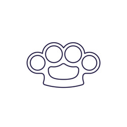 Knuckle duster metal brass for fist Royalty Free Vector
