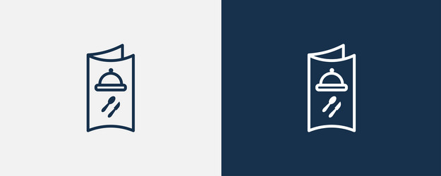 Menu card icon thin line card icon from Royalty Free Vector