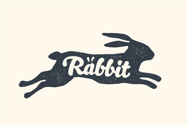 Cute bunny rabbit or hare isolated hand drawn Vector Image